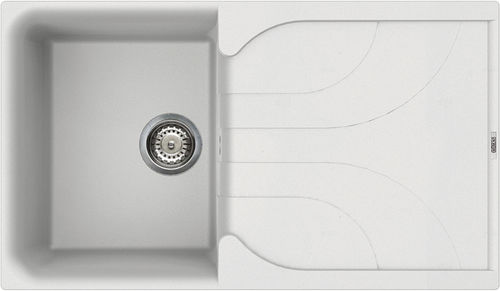 Évier 1 bac - EGO 400 - ELLECI - avec égouttoir / en composite / encastrable