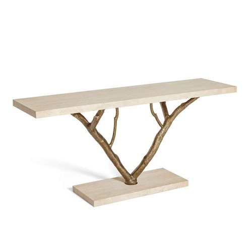 Console contemporaine - PRIMITIVE - Ginger & Jagger - en laiton / en marbre / en travertin