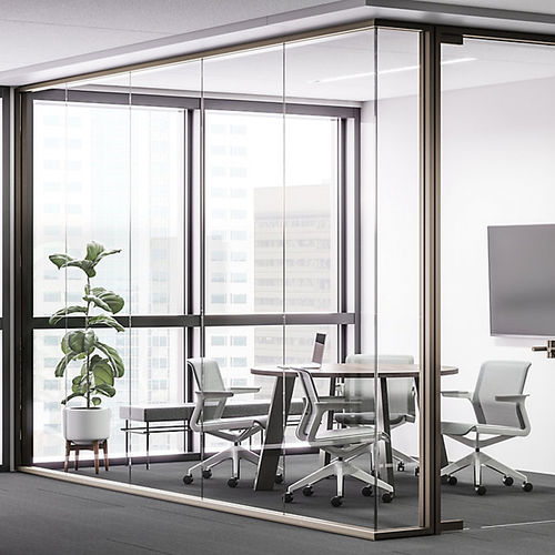 Cloison fixe - ASPECT - Allsteel - en verre / professionnelle / de bureau