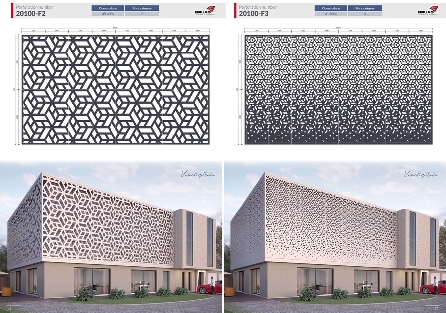 Collection design pour façades perforées et parapets de balcon avec ...